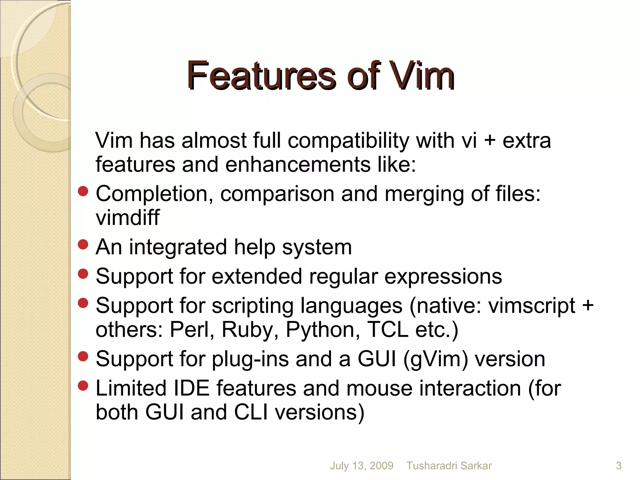 Vim Vi Improved | PPT