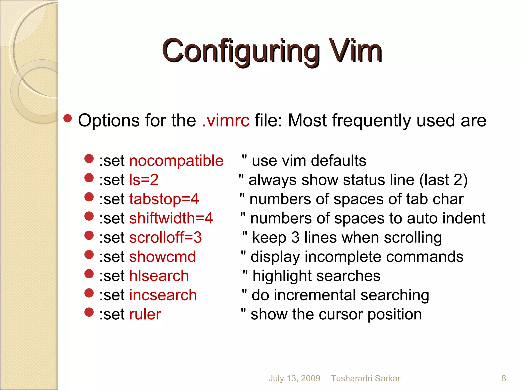 Vim Vi Improved | PPT