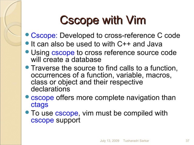 Vim Vi Improved | PPT