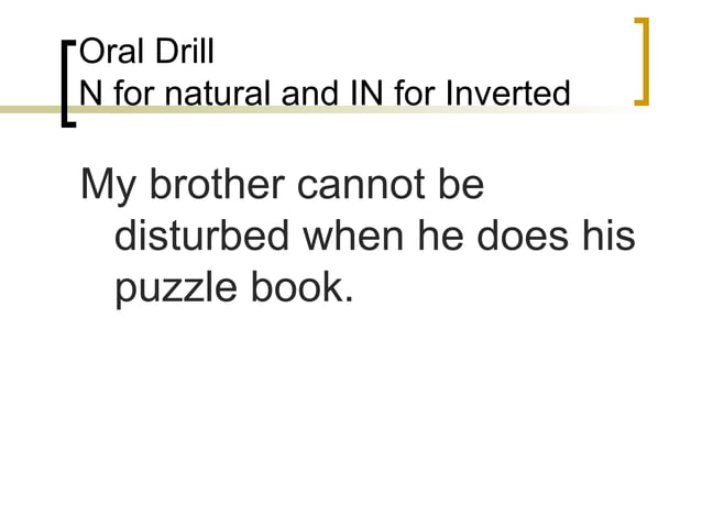 Natural and Inverted Sentences (not finished | PPT