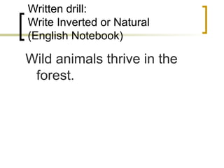 Natural and Inverted Sentences (not finished | PPT | Books and Literature