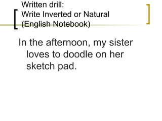 Natural and Inverted Sentences (not finished | PPT