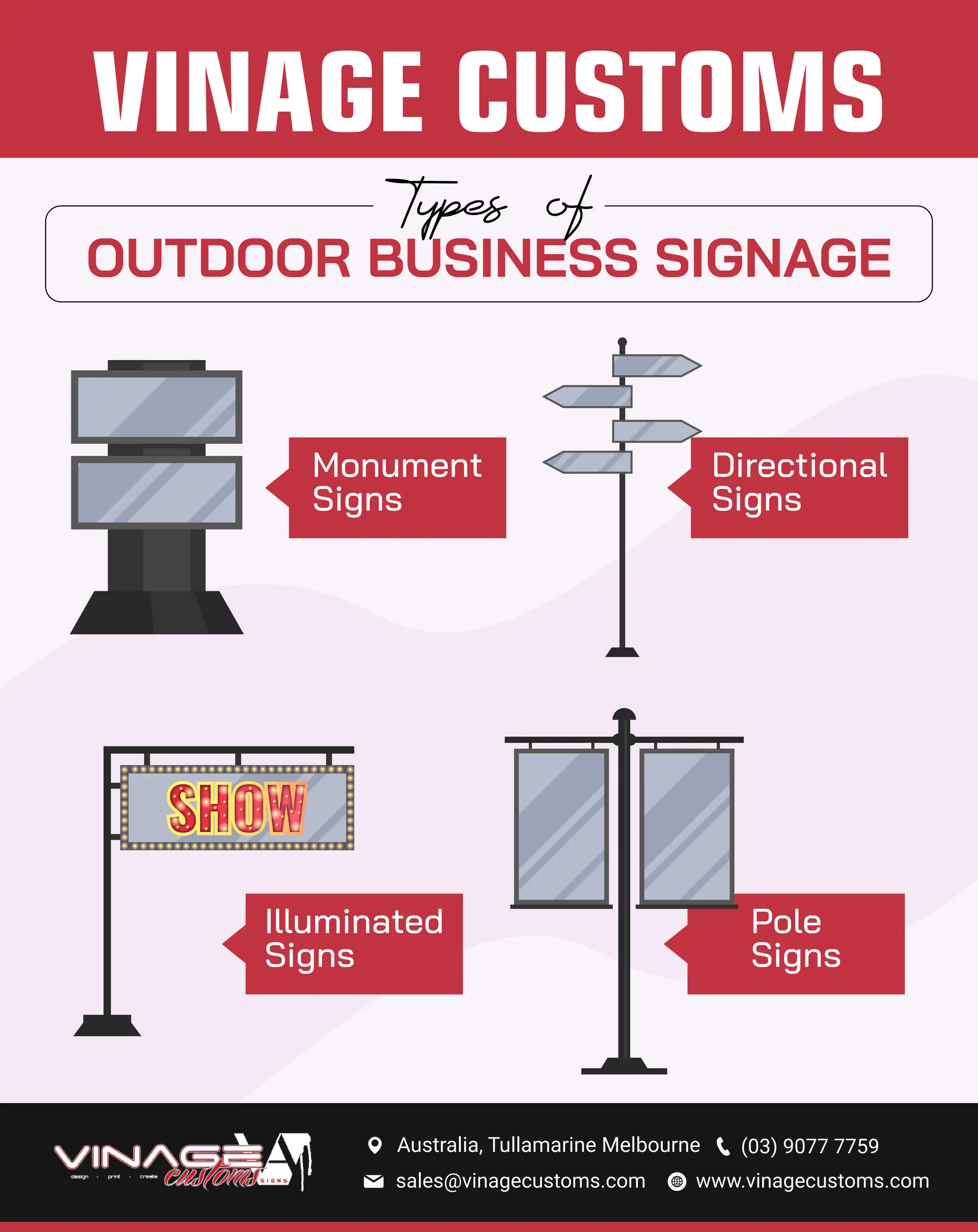 Outdoor Business Signage -Vinage Customs | PDF