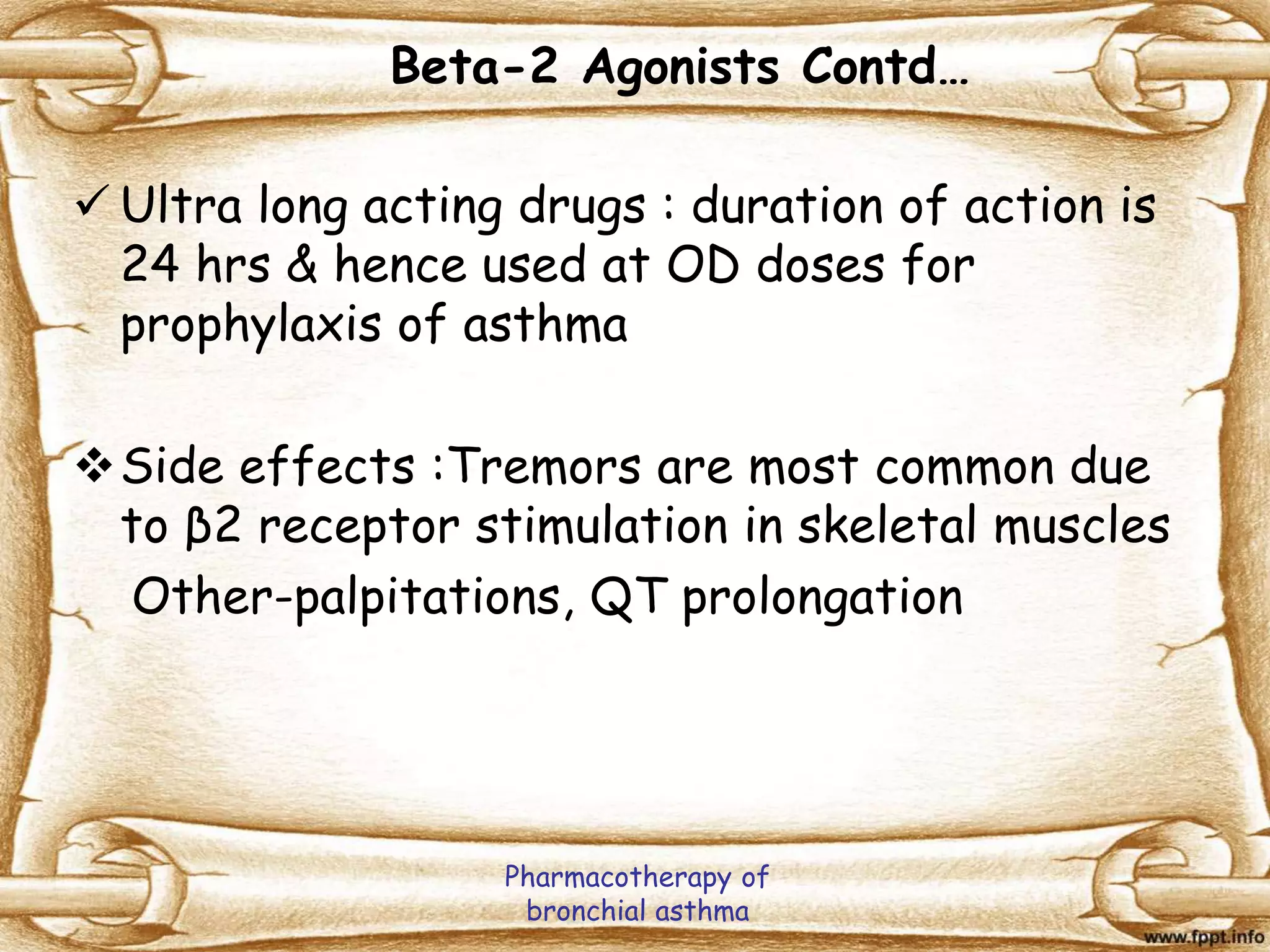 Pharmacotherapy of bronchial asthma | PPTX