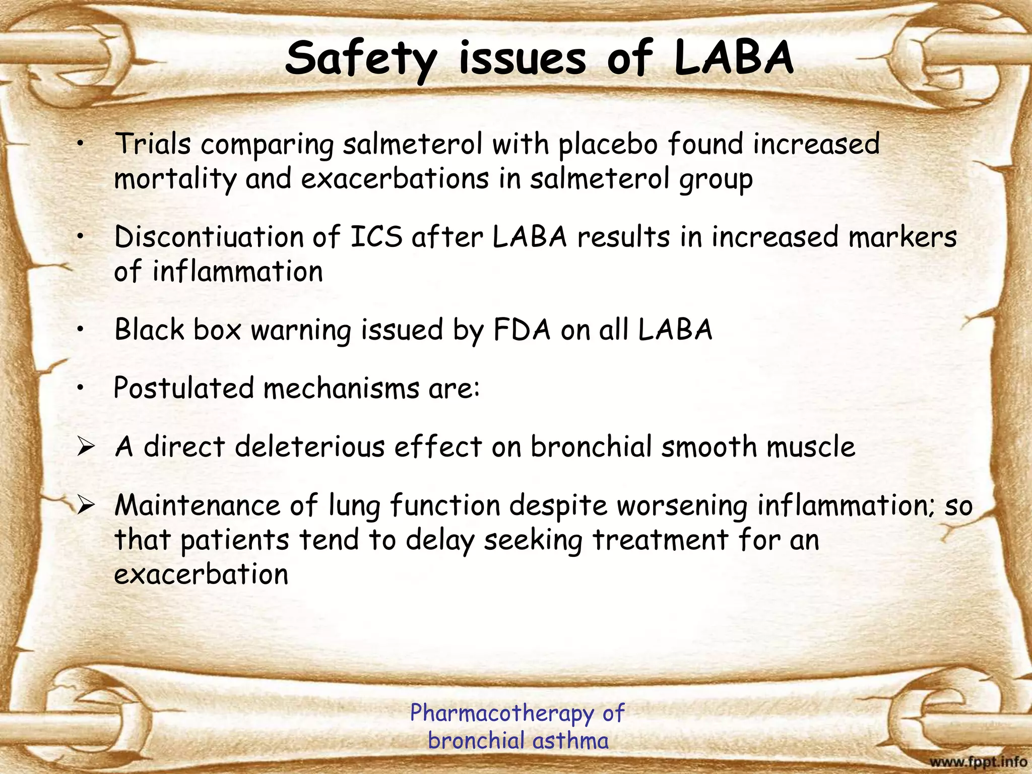 Pharmacotherapy of bronchial asthma | PPTX