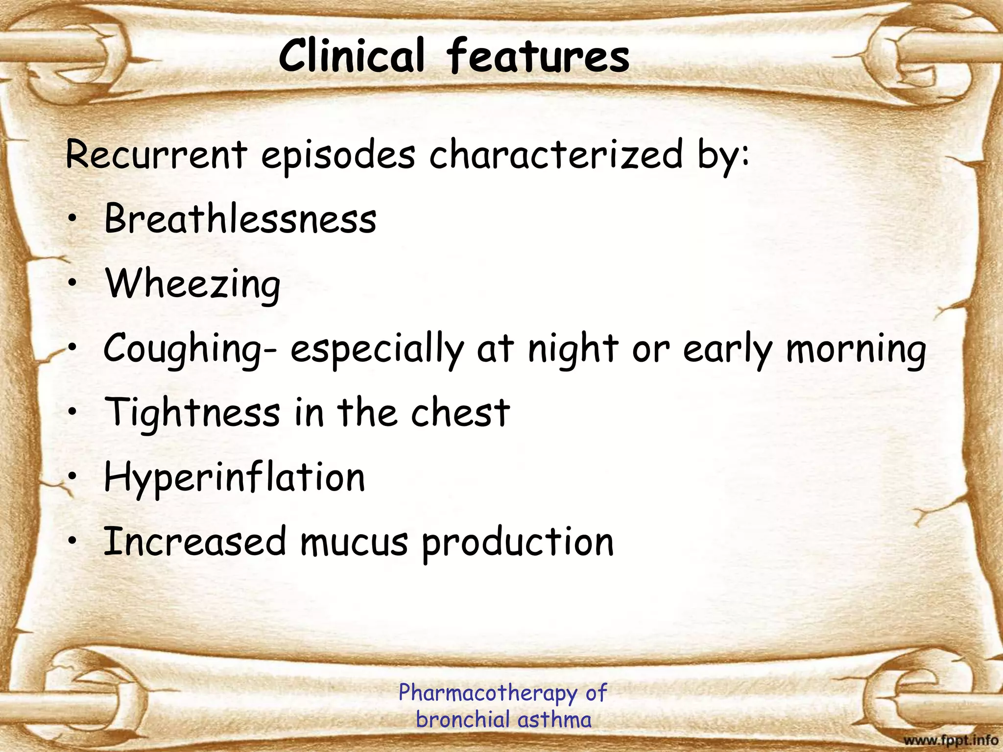 Pharmacotherapy of bronchial asthma | PPTX