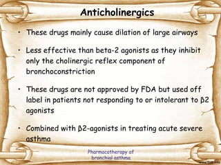 Pharmacotherapy of bronchial asthma | PPTX