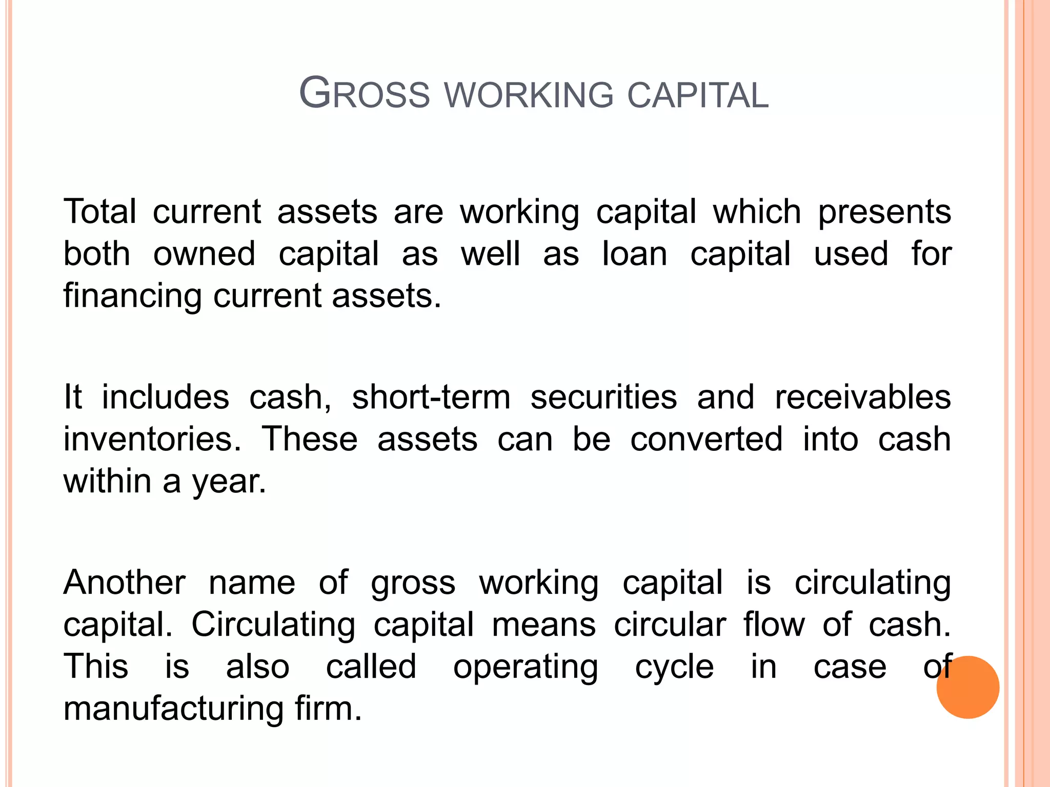 Study of working capital management | PPTX