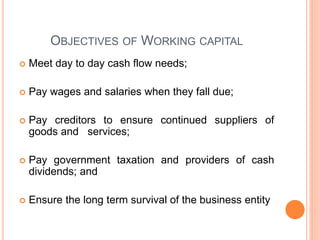 Study of working capital management | PPTX