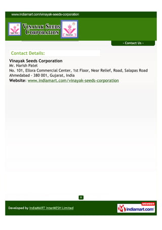 Vinayak Seeds Corporation, Ahmedabad, Castor Seeds | PDF