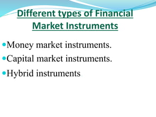 reforms in financial instruments | PPT