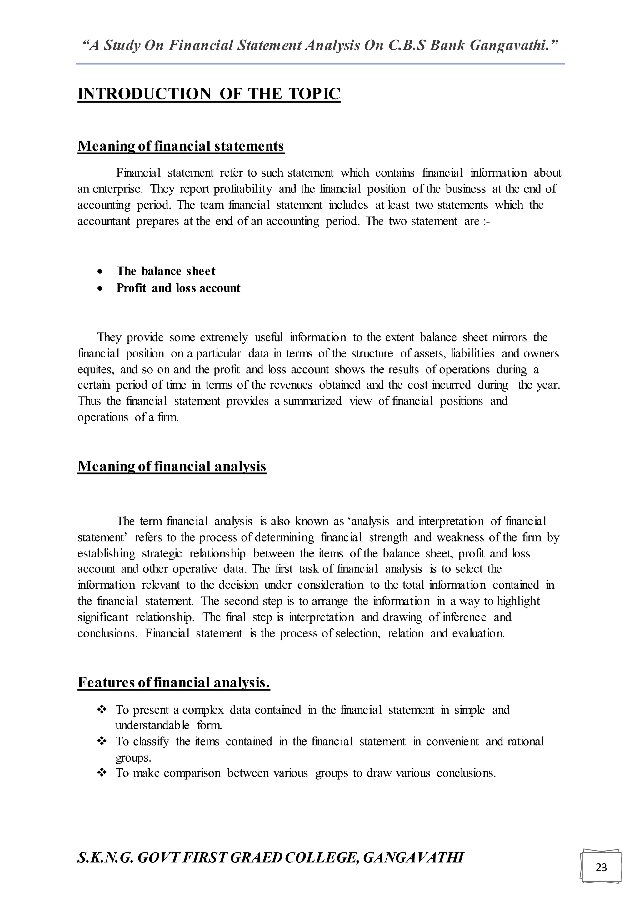 FINANCIAL STATEMENT ANALYSIS PROJECT | DOCX