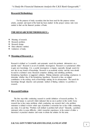 FINANCIAL STATEMENT ANALYSIS PROJECT | DOCX