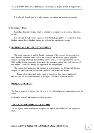 FINANCIAL STATEMENT ANALYSIS PROJECT | DOCX