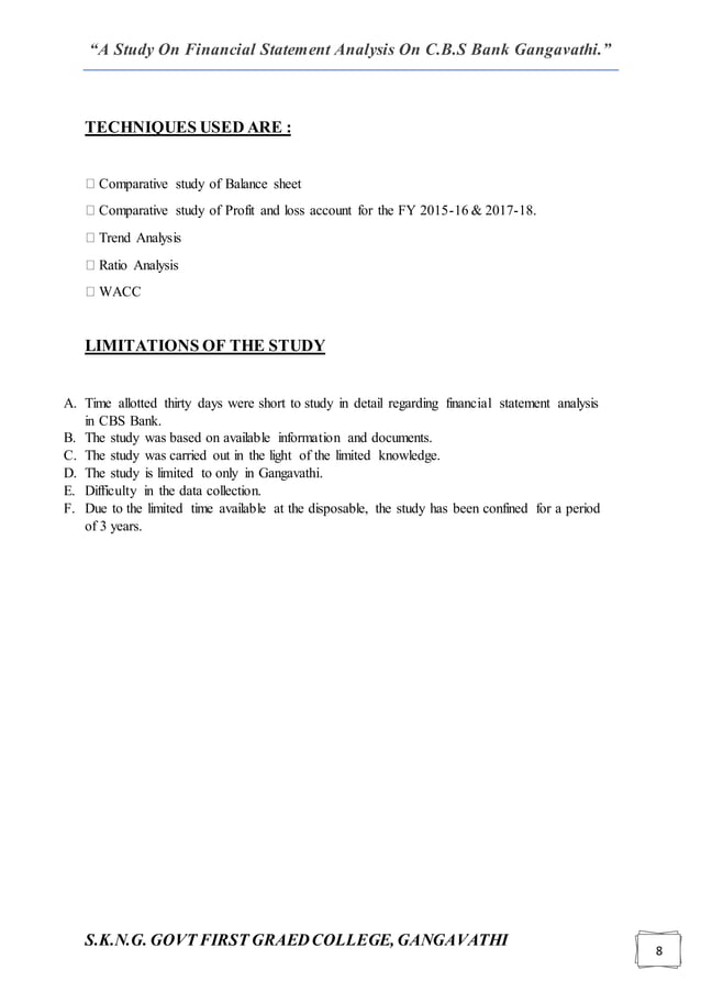 FINANCIAL STATEMENT ANALYSIS PROJECT | DOCX | Business Accounting ...