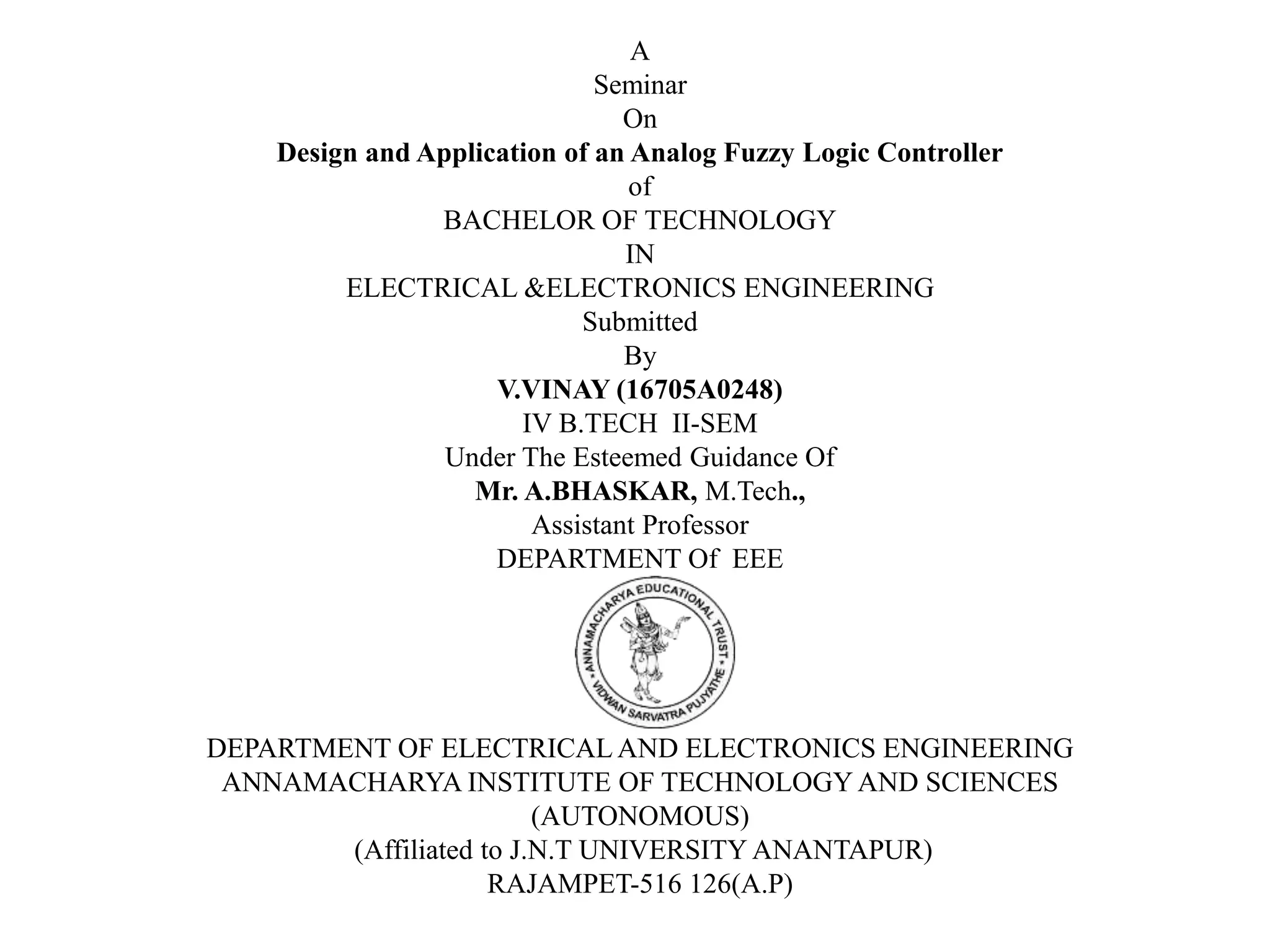 Fuzzy Logic Controller | PPTX