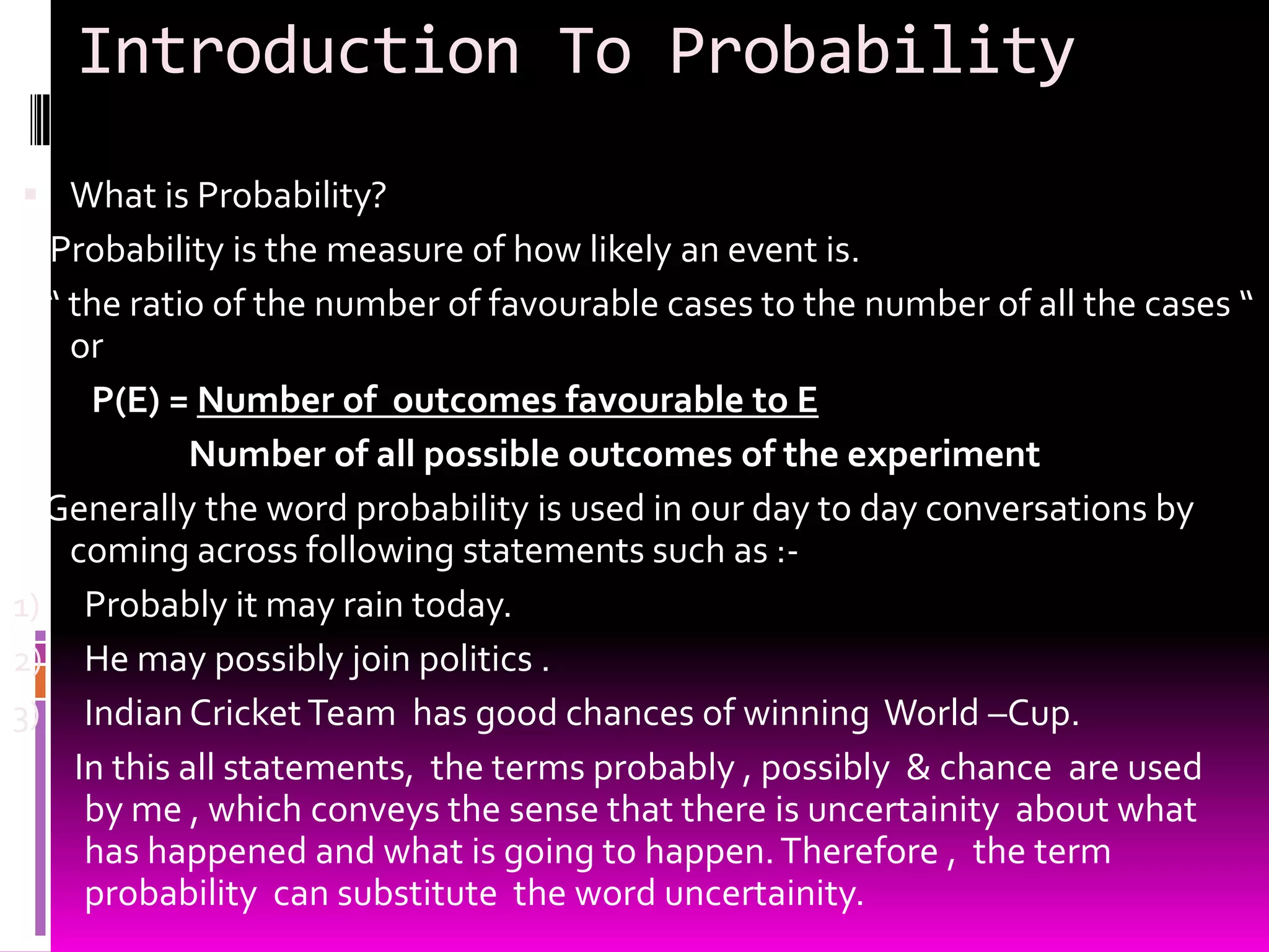 PROBABILITY | PPTX