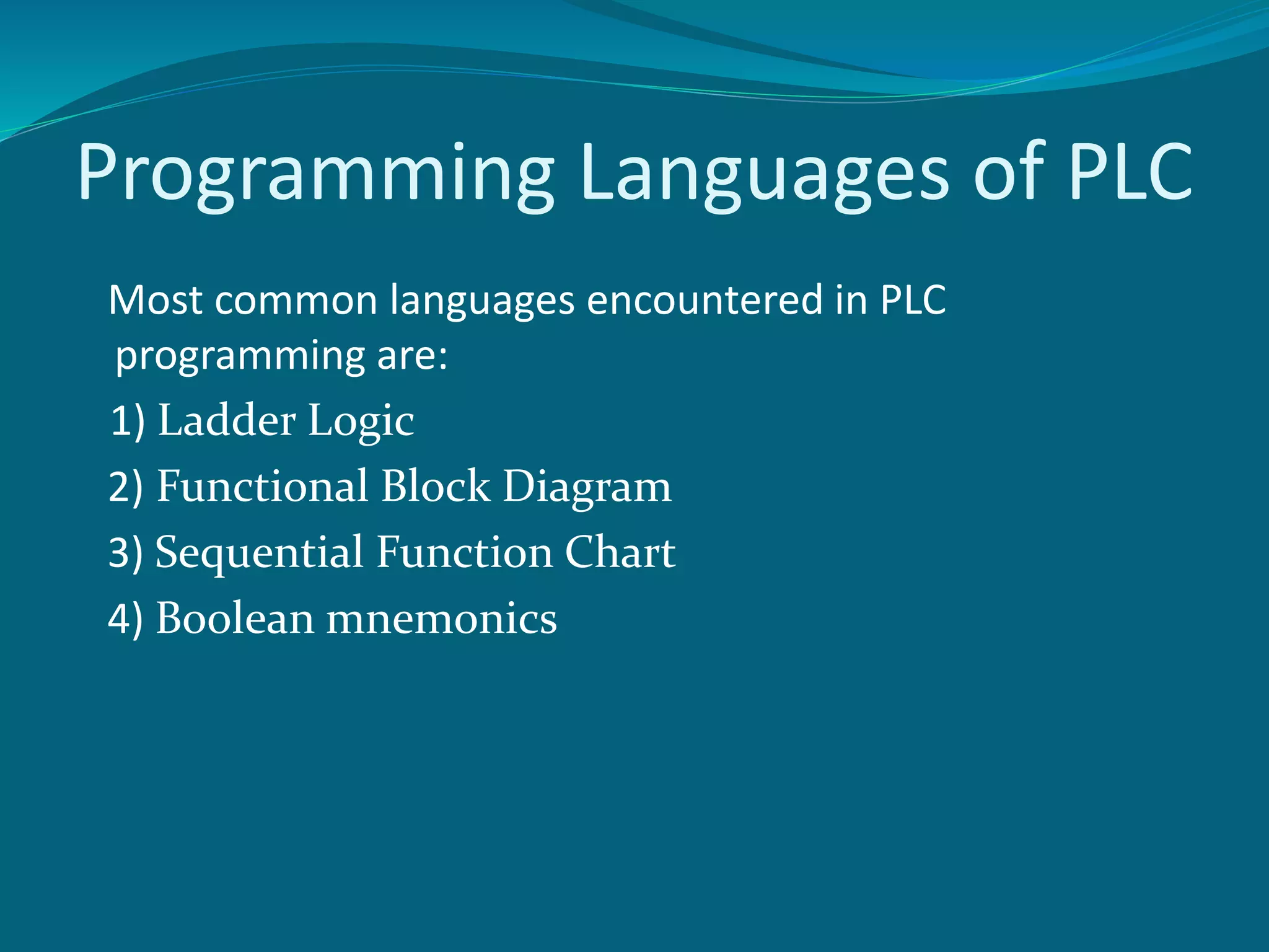 Programmable Logic Controller Presentation Pptx Programming