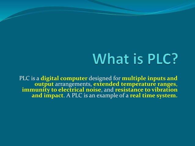 Programmable Logic Controller Presentation Pptx Programming
