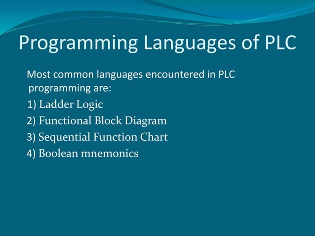 Programmable Logic Controller Presentation Pptx Programming