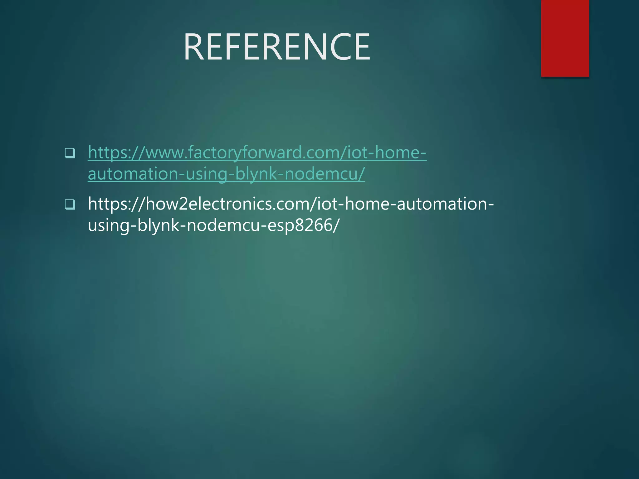 CONTROLLING HOME APPLIANCES WITH IOT,BLYNK APP & NODE MCU | PPTX
