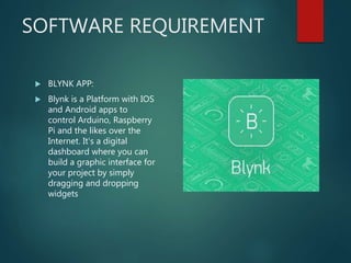 CONTROLLING HOME APPLIANCES WITH IOT,BLYNK APP & NODE MCU | PPTX