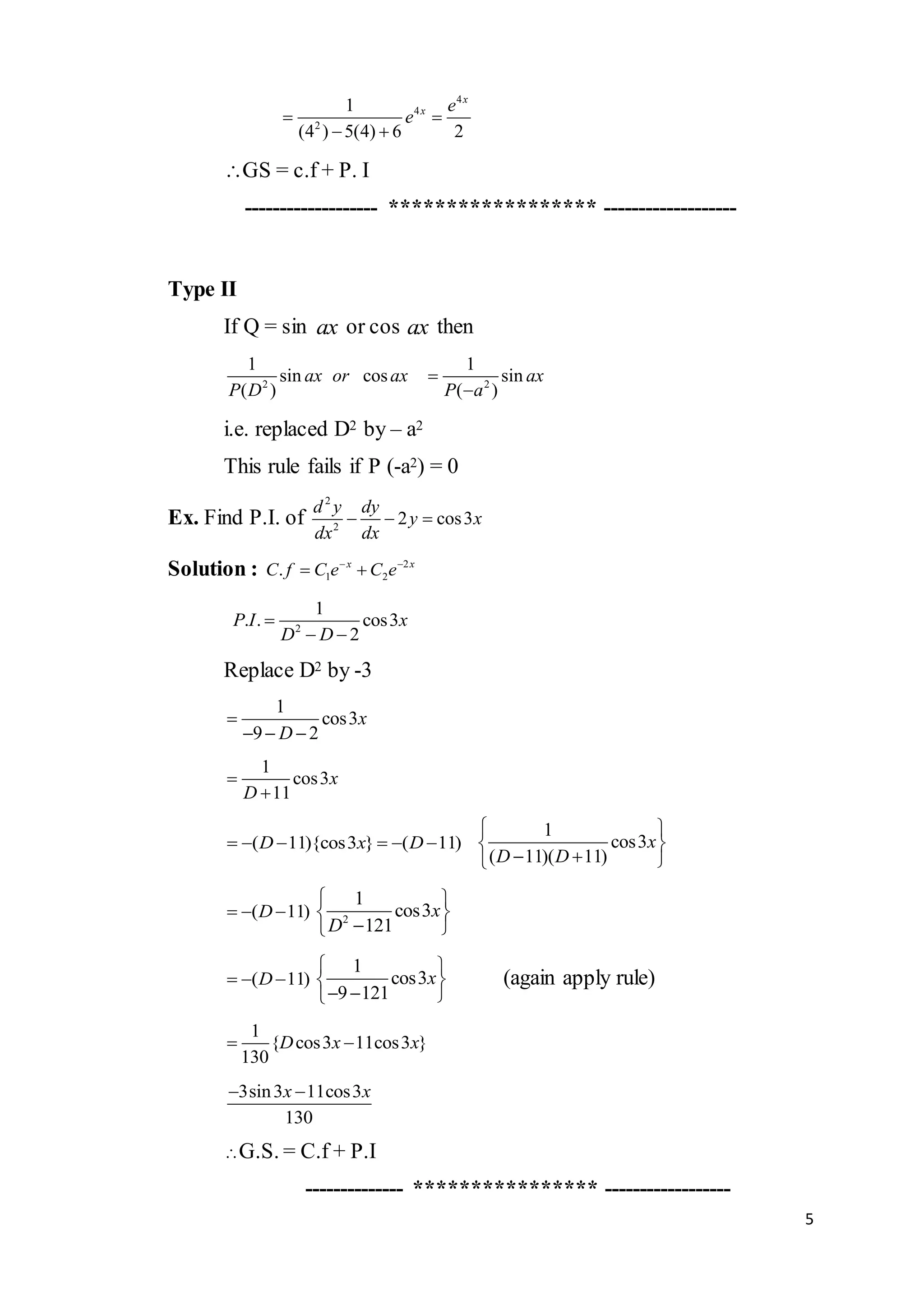 Liner Differential Equation | DOCX