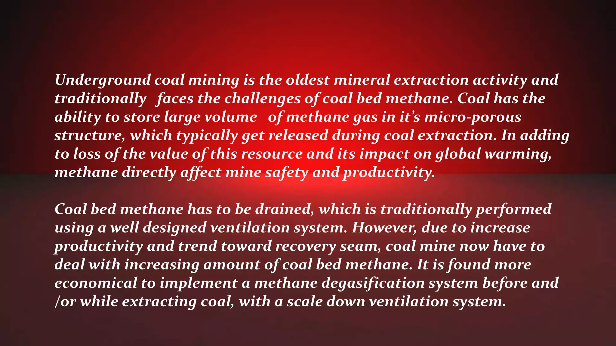 Methane drainage | PPTX