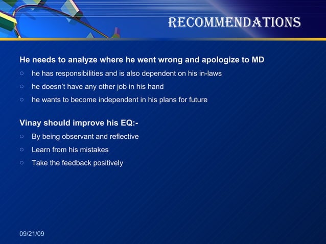 Vinay's Predicament - OB case study | PPT