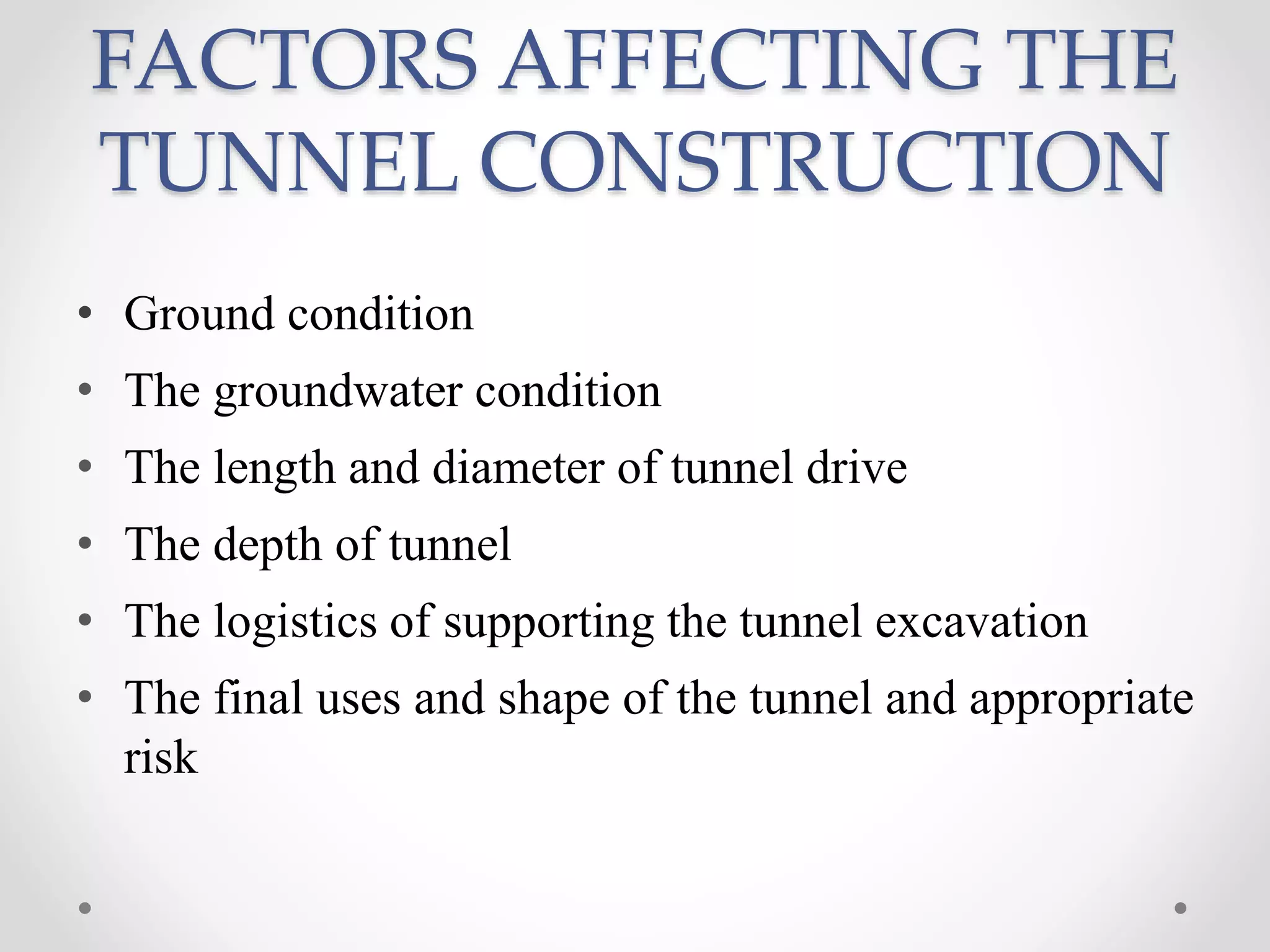 Tunnel constructions | PPTX