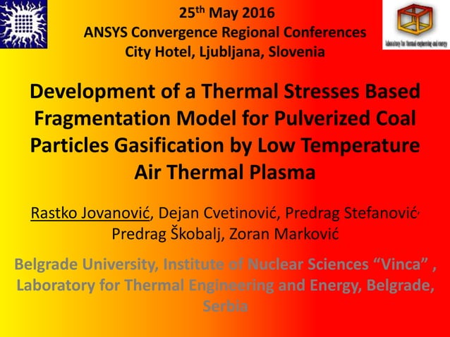 Development of a Thermal Stresses Based Fragmentation Model for ...