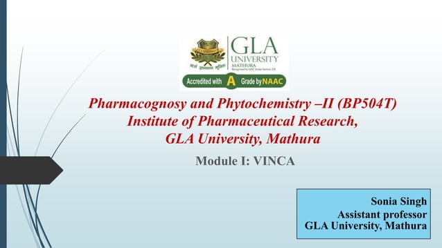 Vinca : Chemical constituents, commercial products and uses | PPTX