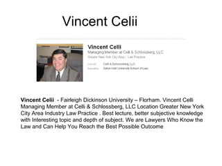 Vincent celii | PPT
