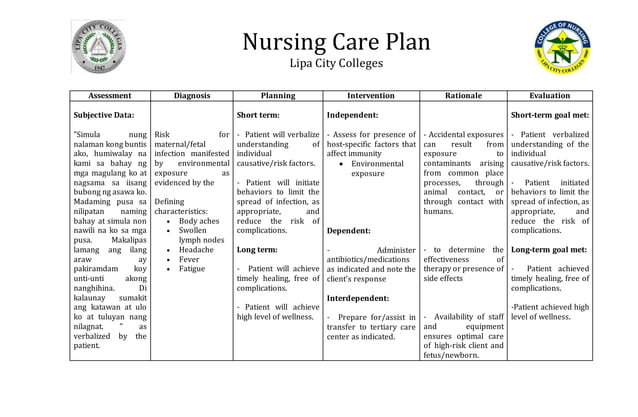 Vincent m. material (case study and ncp toxoplasmosis) | PDF