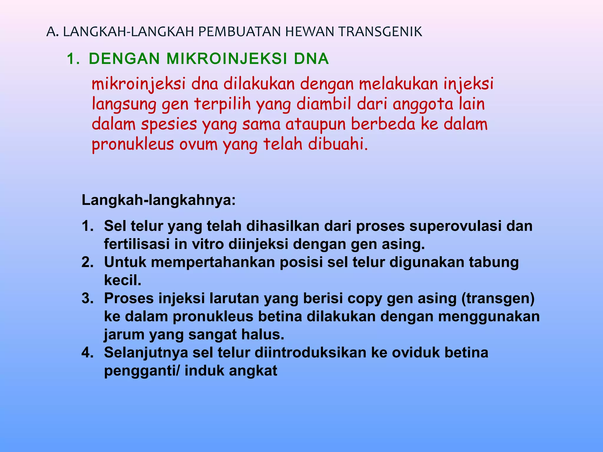 Hewan Transgenik | PPT