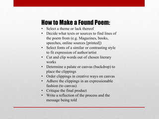 Van Gogh and Found Poetry | PPTX