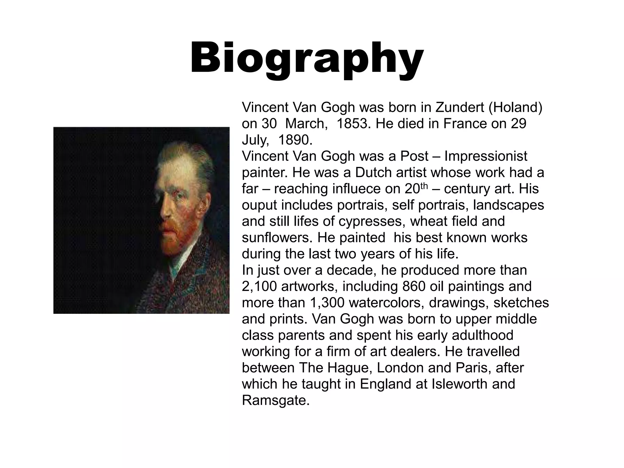 Vincent Van Gogh | PPTX