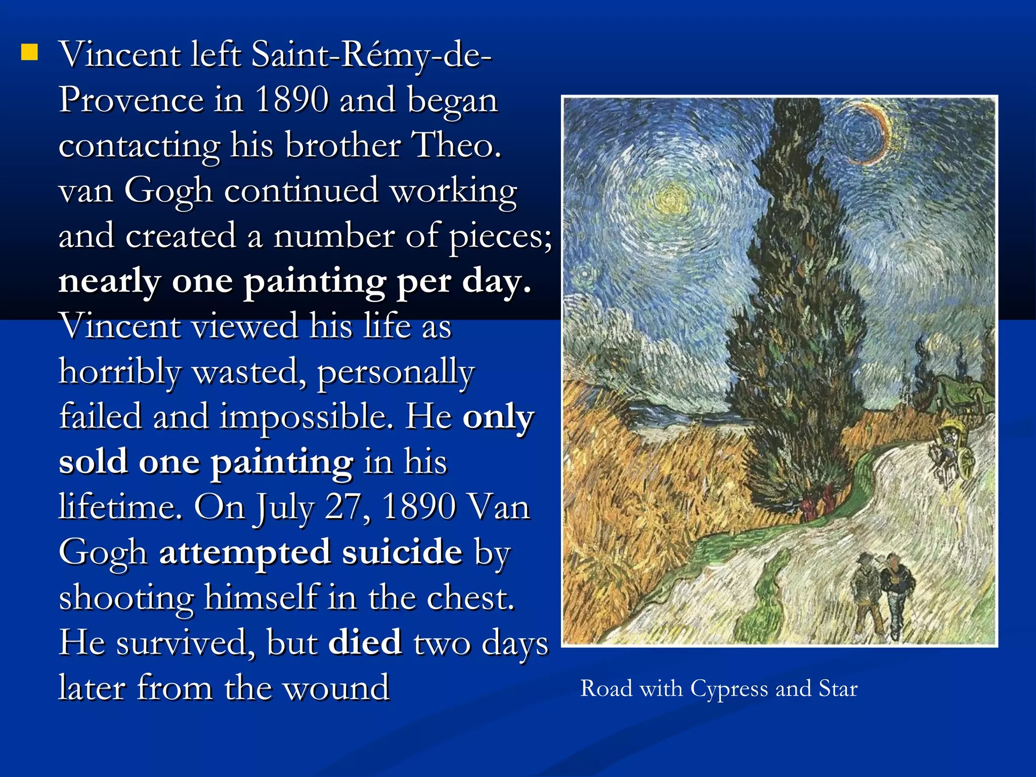 Vincent van gogh pp | PPT | Painting | Arts and Crafts