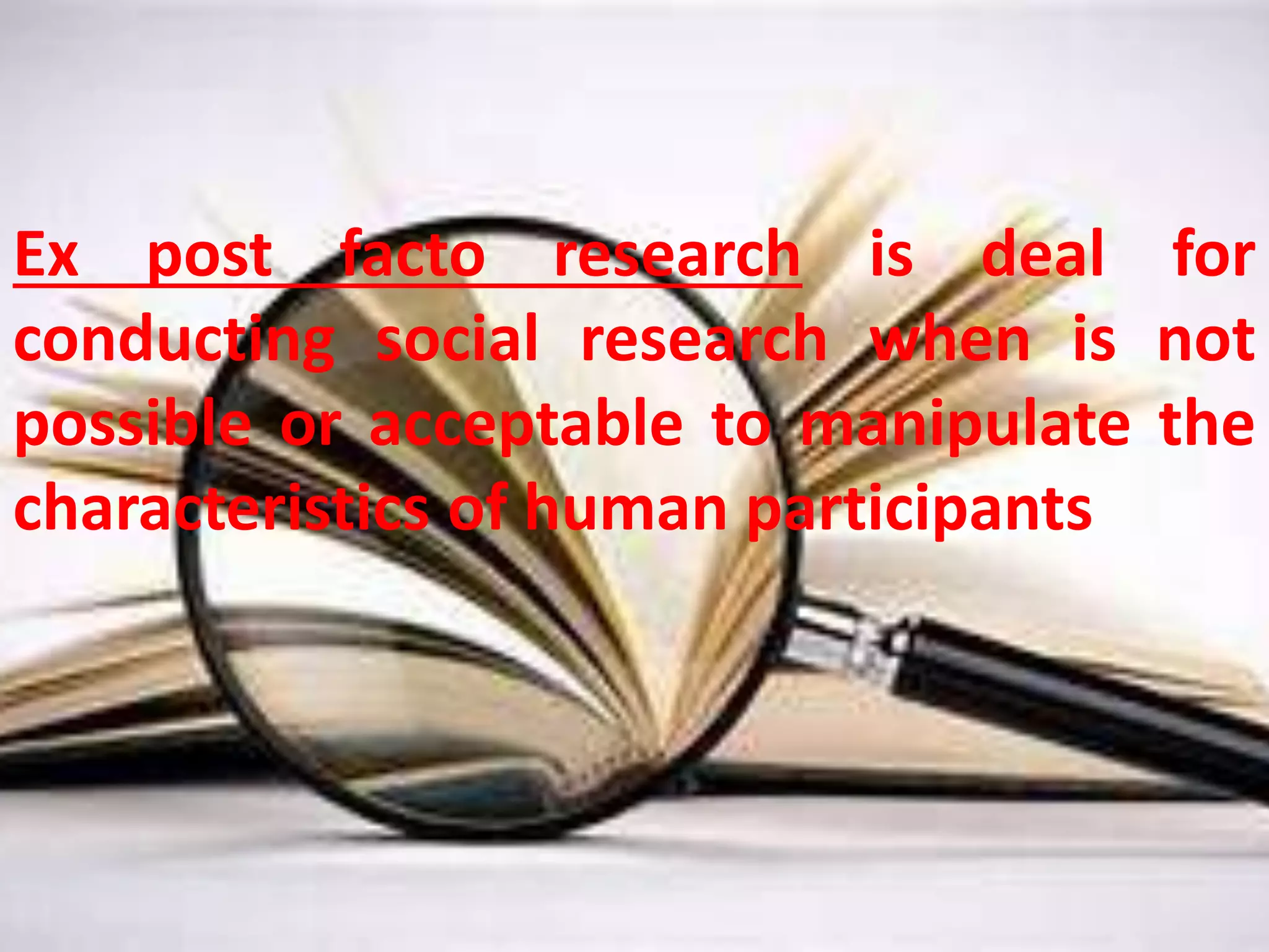 ex post fact research - ppt | PPTX