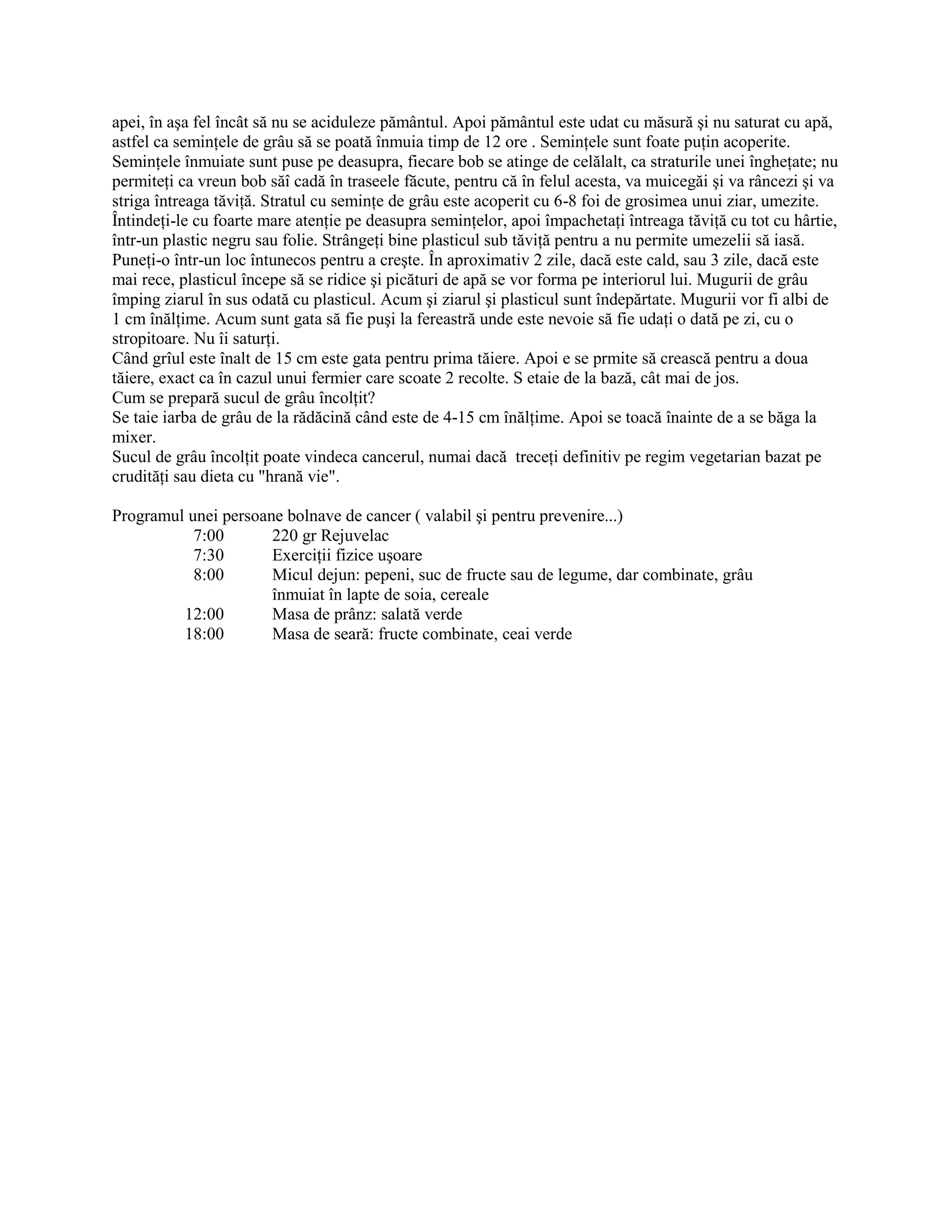 Vindecarea cancerului | DOCX