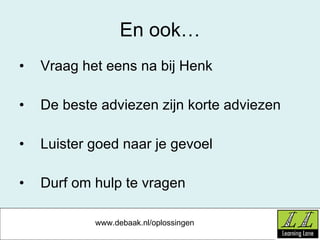 Vind Je Oplossing | PPT