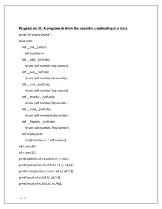 python file for easy way practicle programs | DOCX