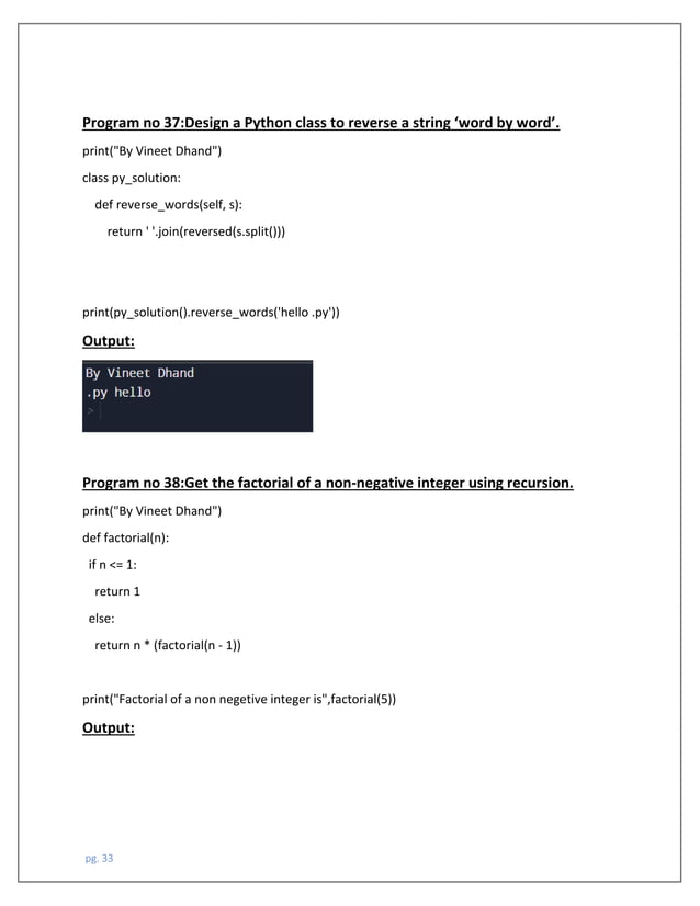 python file for easy way practicle programs | PDF python file for easy way practicle programs | PDF