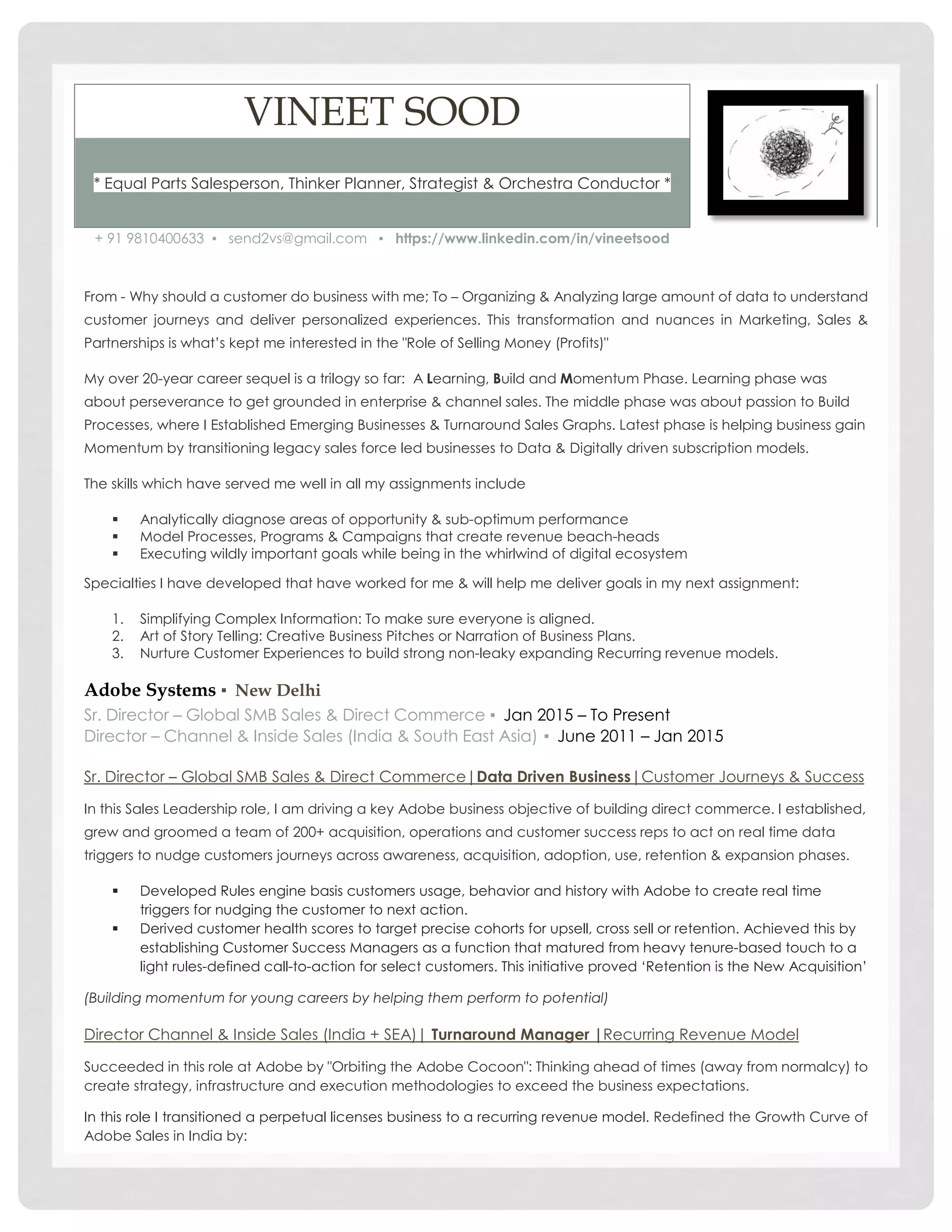 Vineet Sood - thinker & planner 2019 | PDF