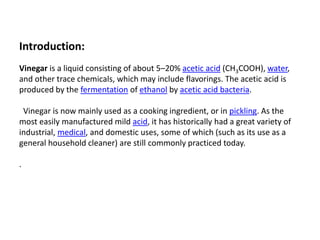 Vinegar Making | PPTX