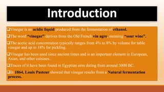Fermentation Technology "Vinegar Production" | PDF