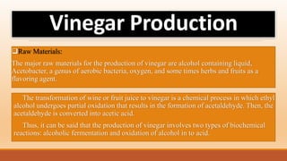 Fermentation Technology "Vinegar Production" | PDF