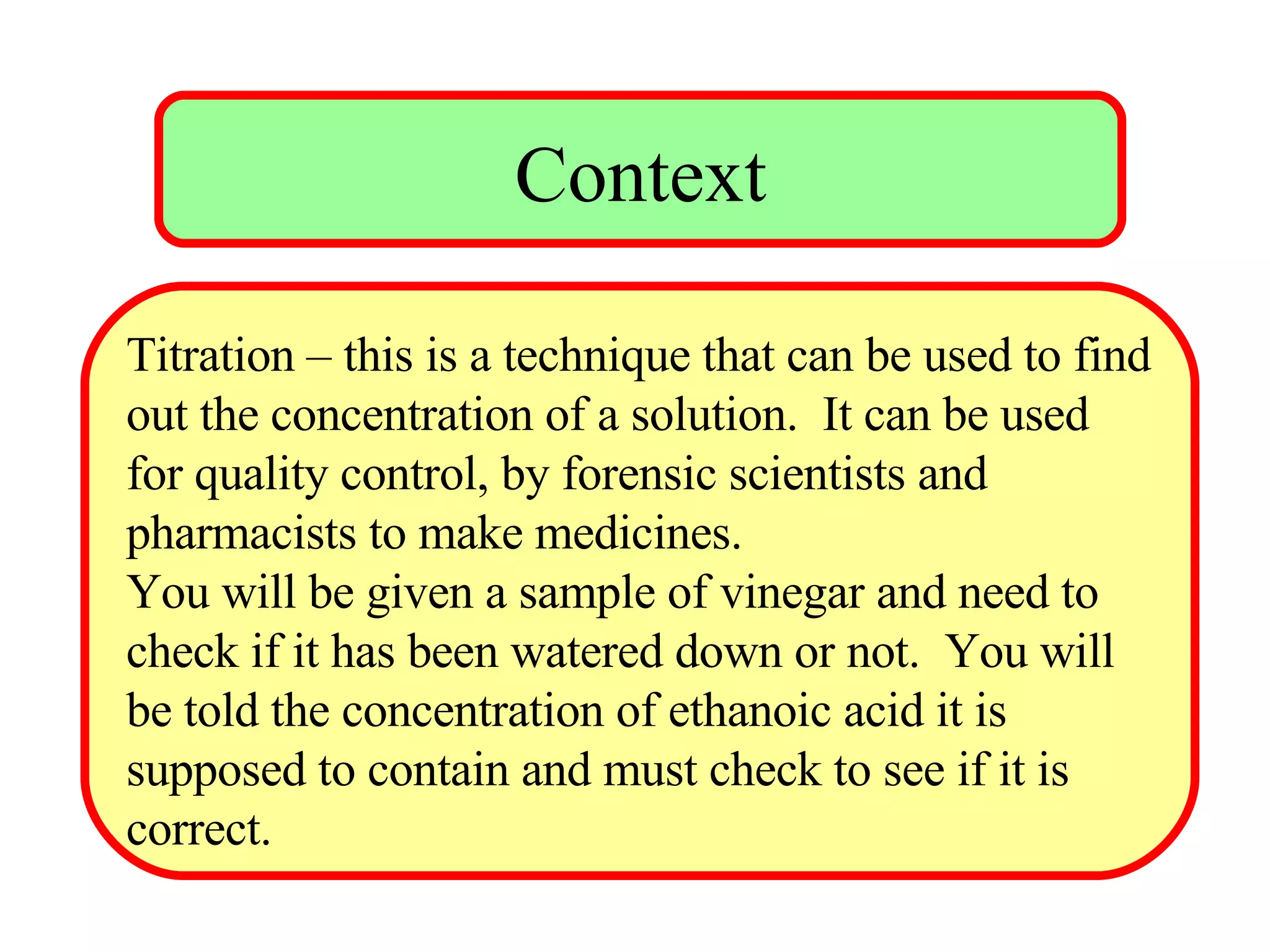 Vinegar Titration | PPT