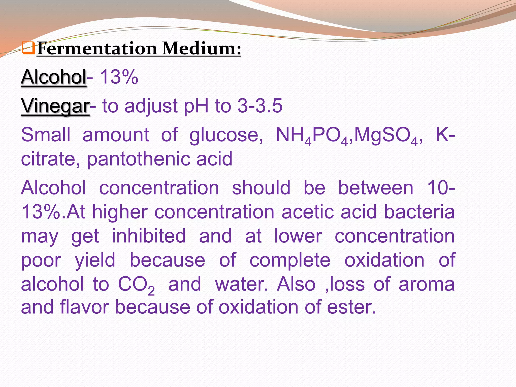 Vinegar production | PPTX