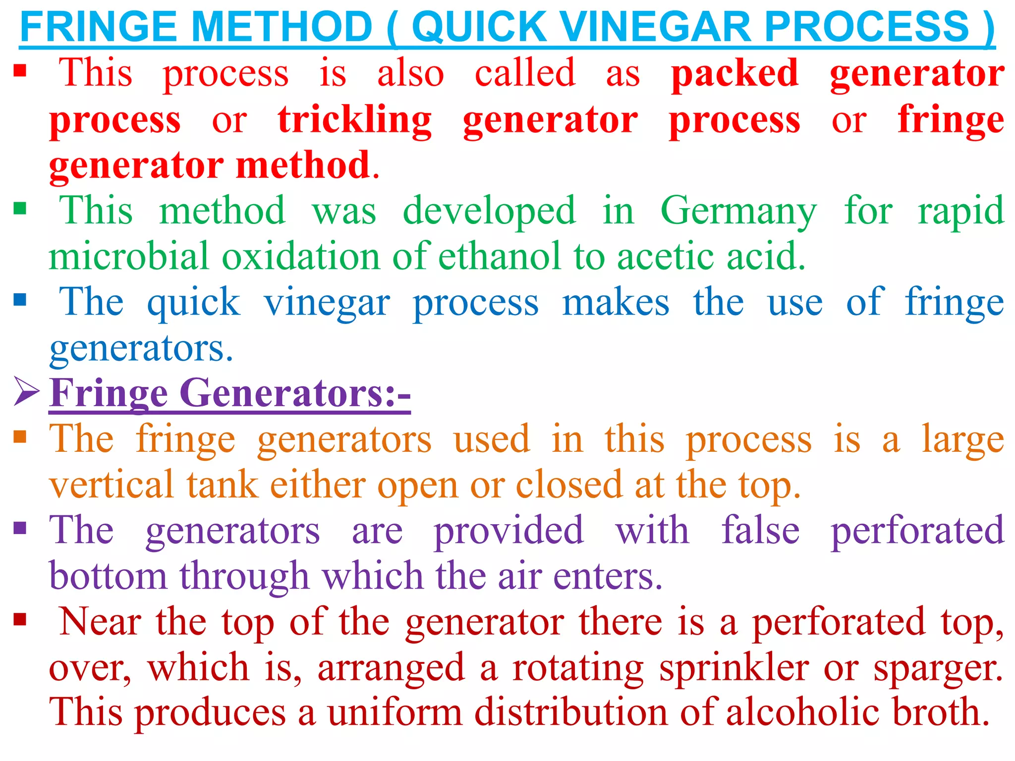 Vinegar production ppt | PPTX